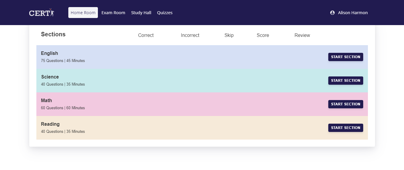 CERT Student User Guide